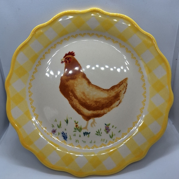 The Pioneer Woman | Dining | The Pioneer Woman Plate Yellow Gingham ...